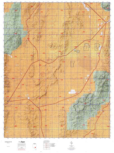 Nevada Hunting Unit 134 Topo Maps - HuntersDomain