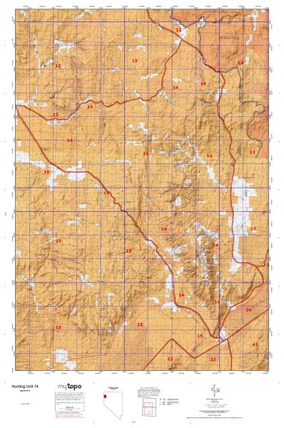 Nevada Hunting Unit 14 Topo Maps - HuntersDomain