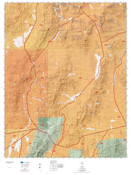 Nevada Hunting Unit 154 Topo Maps - HuntersDomain