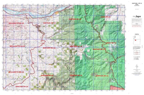 Oregon Unit 16 Topo Maps Hunting & Unit Maps - HuntersDomain