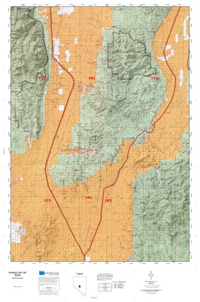Nevada Hunting Unit 161 Topo Maps - HuntersDomain