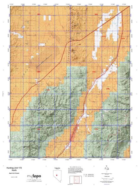 Nevada Hunting Unit 172 Topo Maps - HuntersDomain