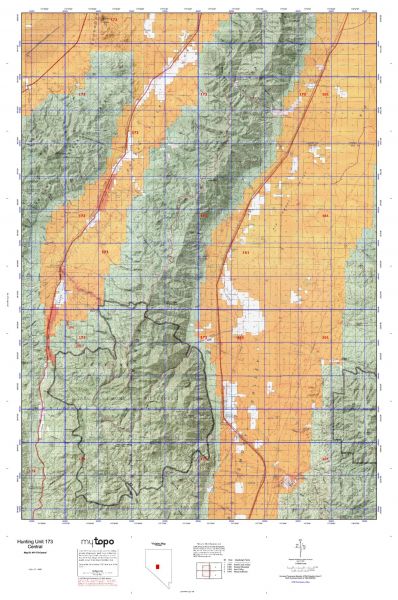 Nevada Hunting Unit 173 Topo Maps - HuntersDomain