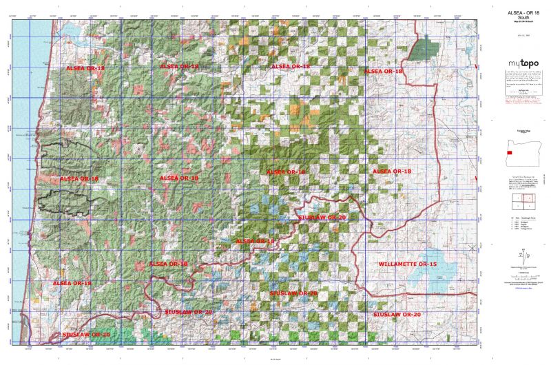Oregon Unit 18 Topo Maps Hunting & Unit Maps - HuntersDomain