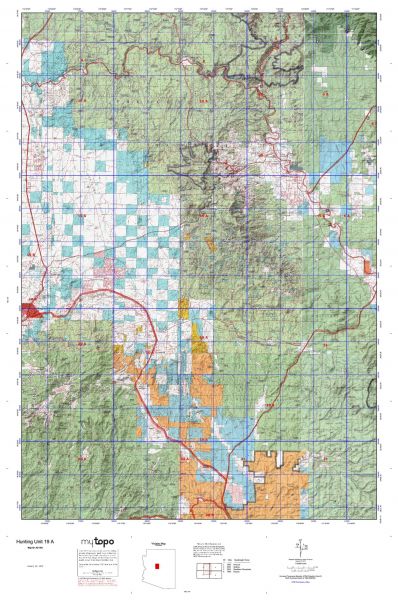 Arizona Unit 19 A Topo Maps Hunting & Unit Maps - HuntersDomain