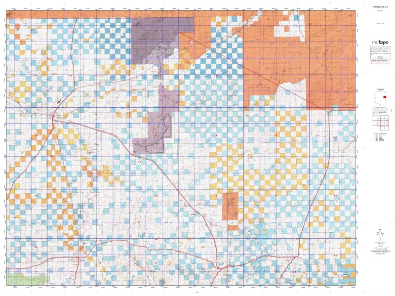 Arizona Unit 2 A Topo Maps Hunting & Unit Maps - HuntersDomain