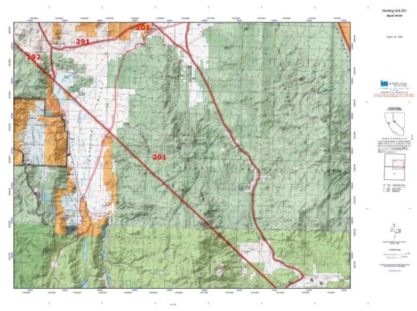 Nevada Hunting Unit 201 Topo Maps - HuntersDomain