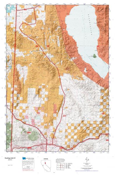 Nevada Hunting Unit 21 Topo Maps - HuntersDomain