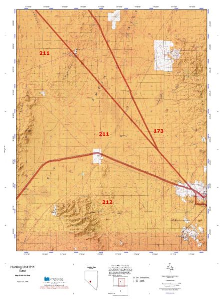 Nevada Hunting Unit 211 Topo Maps - HuntersDomain