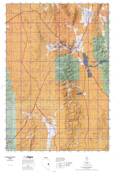 Nevada Hunting Unit 221 Topo Maps - HuntersDomain