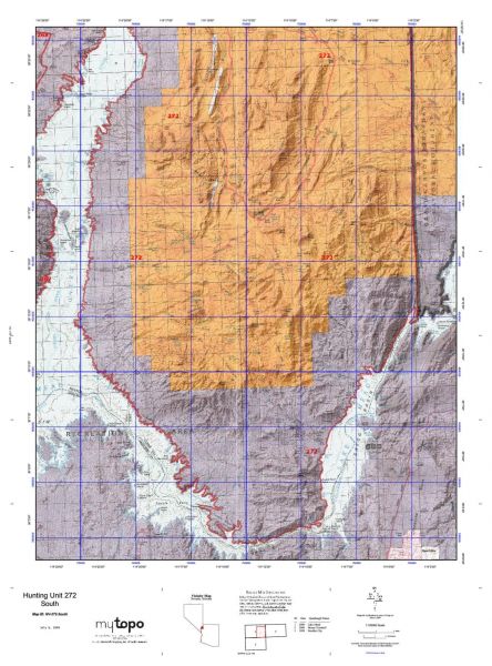 Nevada Hunting Unit 272 Topo Maps - HuntersDomain
