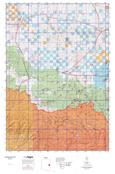 Arizona Unit 3 B Topo Maps Hunting & Unit Maps - HuntersDomain