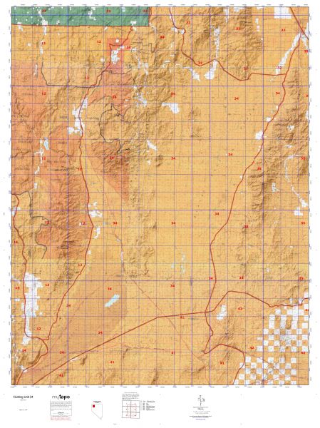 Nevada Hunting Unit 34 Topo Maps - HuntersDomain