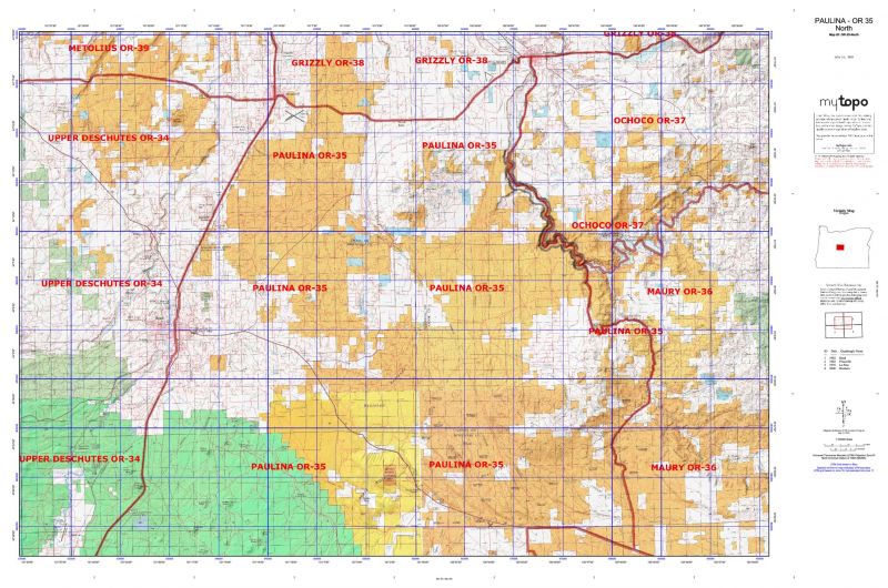 Oregon Unit 35 Topo Maps Hunting & Unit Maps - HuntersDomain