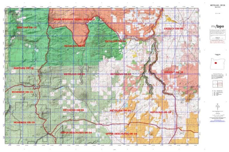 Oregon Unit 39 Topo Maps Hunting & Unit Maps - HuntersDomain