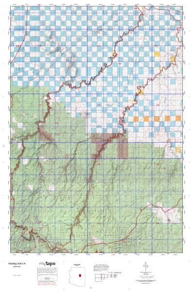 Arizona Unit 4 A Topo Maps Hunting & Unit Maps - HuntersDomain