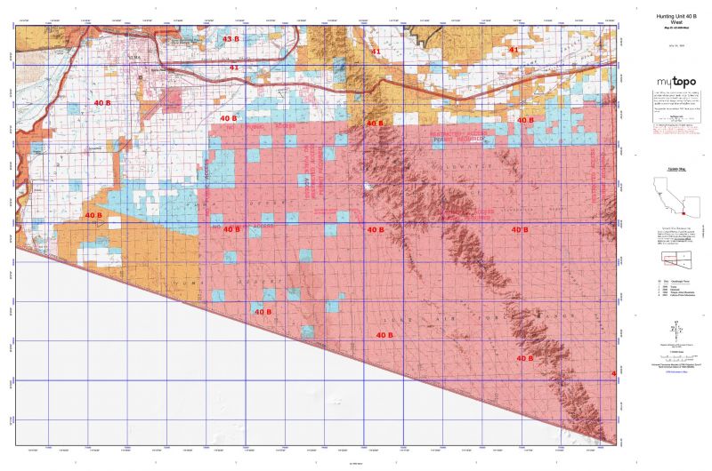 Arizona Unit 40 B Topo Maps Hunting & Unit Maps - HuntersDomain