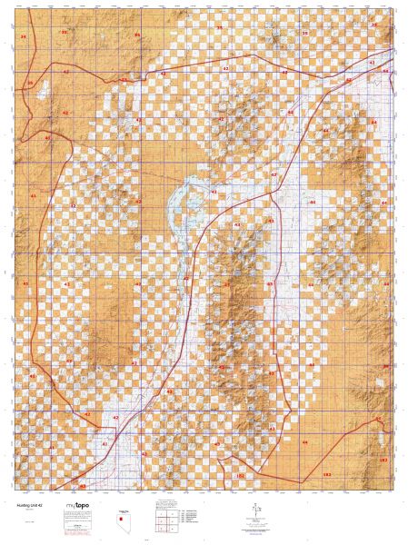 Nevada Hunting Unit 42 Topo Maps - HuntersDomain