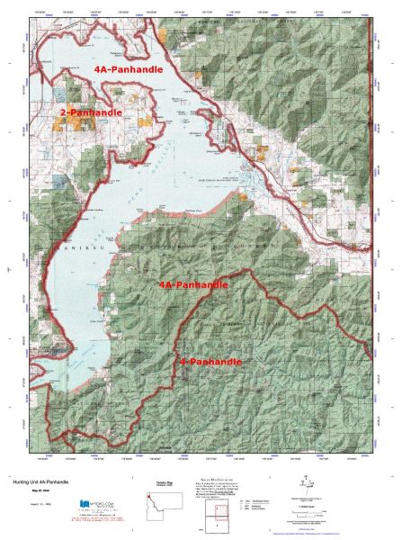 Idaho Hunting Unit 4A Panhandle Topo Maps - HuntersDomain