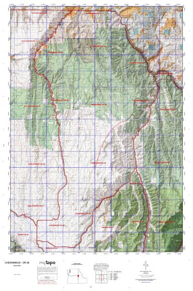Oregon Unit 58 Topo Maps Hunting & Unit Maps - HuntersDomain
