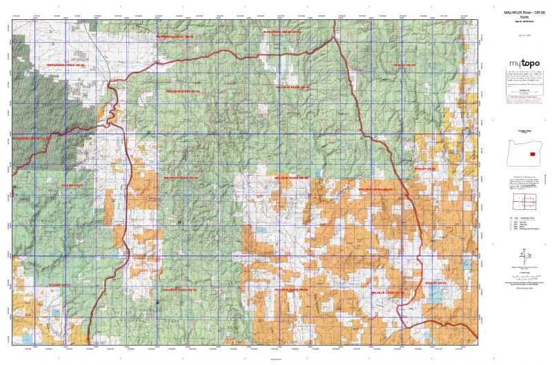 Oregon Unit 66 Topo Maps Hunting & Unit Maps - HuntersDomain