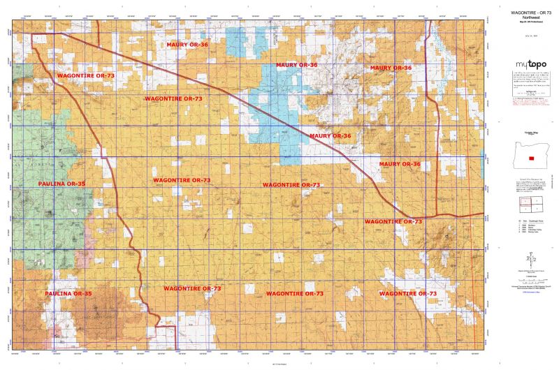 Oregon Unit 73 Topo Maps Hunting & Unit Maps - HuntersDomain