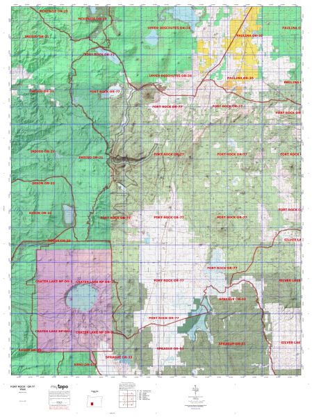 Oregon Unit 77 Topo Map for Sale | Oregon Hunting & Unit Maps