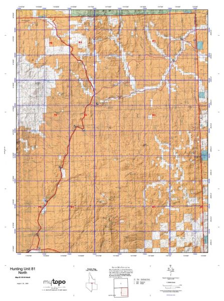 Nevada Hunting Unit 81 Topo Maps - HuntersDomain