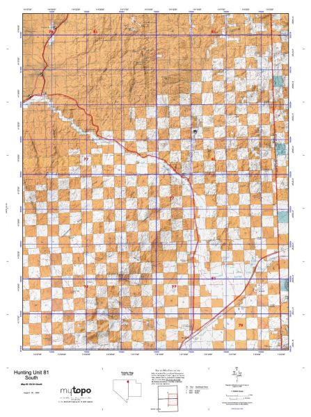 Nevada Hunting Unit 81 Topo Maps - HuntersDomain