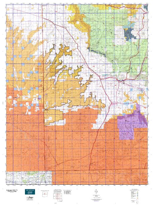 Colorado Unit 72 Topo Map | Colorado Hunting Unit Maps for Sale