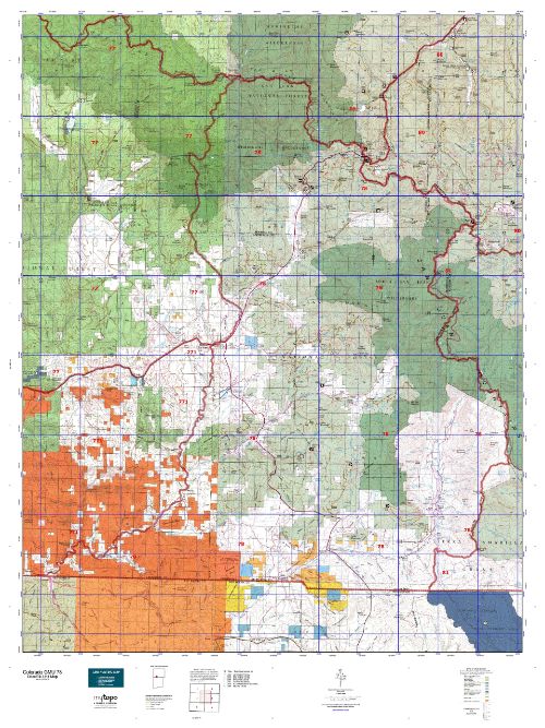 Colorado Unit 78 Topo Map | Colorado Hunting Unit Maps for Sale