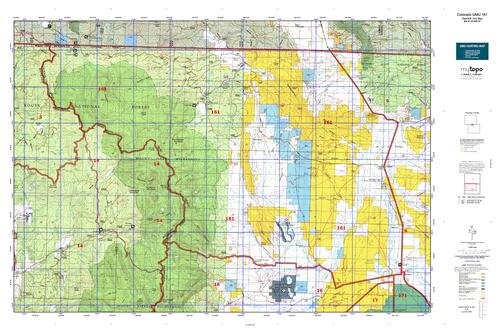 Colorado Unit 161 Topo Map | Colorado Hunting Unit Maps for Sale