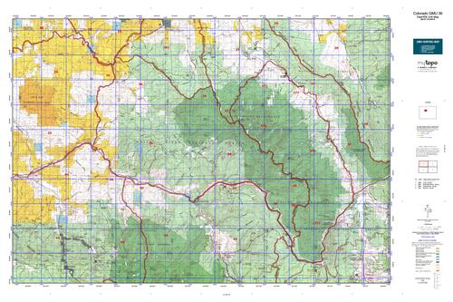 Colorado Unit 36 Topo Map | Colorado Hunting Unit Maps for Sale
