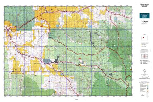 Colorado Unit 444 Topo Map | Colorado Hunting Unit Maps for Sale