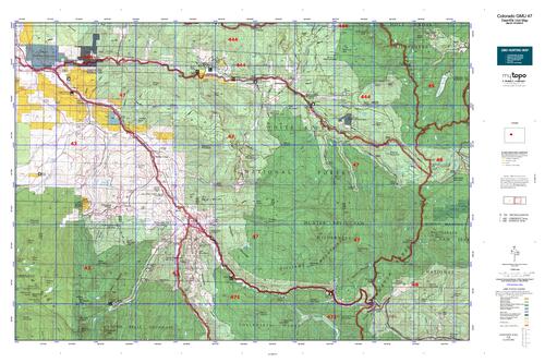 Colorado Unit 47 Topo Map | Colorado Hunting Unit Maps for Sale